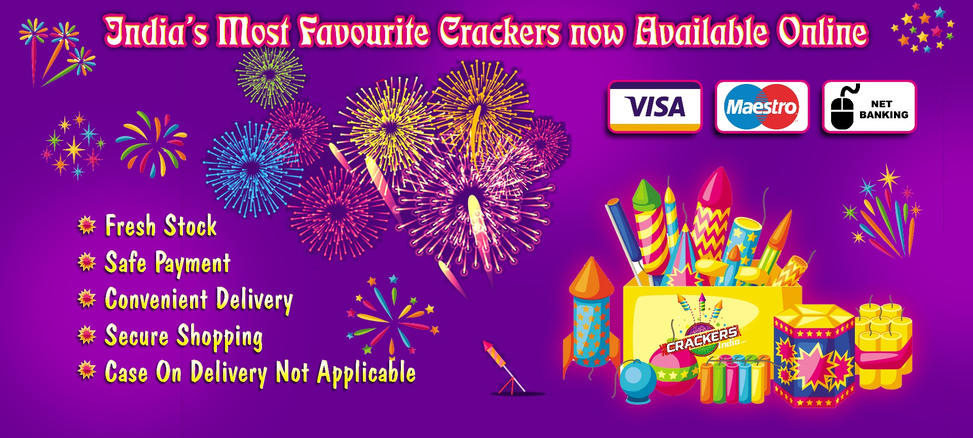 Our Fireworks Collection – Sparklers, Rockets, Green Crackers & More